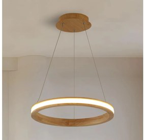 Brilagi - LED Lustr na lanku UMEA WOOD LED/30W/230V pr. 40 cm kaučukovník