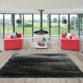 Berfin Dywany, Kusový koberec Seven Soft 7901 Black Grey, 80x150, šedá, ložnice
