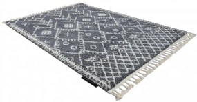 Dywany Łuszczów, Kusový koberec Berber Tanger B5940 grey and white, 140x190, šedá, obývací pokoj