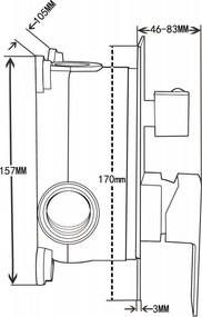 Mexen Uno, podomítkový sprchový set DR72, chromová, 71435DR72-00