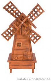 zahradní dekorace dřevěná, větrný mlýn pacyg MO135