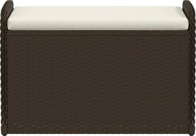 vidaXL Úložná lavice s poduškou 80 x 51 x 52 cm polyratan [365732] Barva: Černá