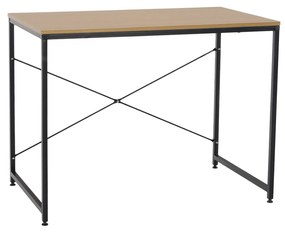 Kondela Psací stůl, dub / černá, 90x60 cm, MELLORA