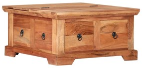 Konferenční stolek 66 x 70 x 35 cm masivní akáciové dřevo - Default Title