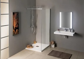 Polysan Polysan, MODULAR SHOWER stěna pro instalaci na zeď, jednodílná, 1000 mm s otvory pro držák ručníků, MS1-100-D