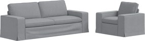 Set pohovek 2 ks Světle šedá textil 3407588