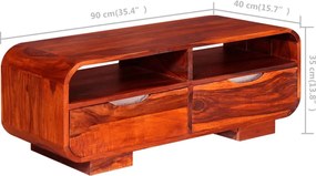 vidaXL Konferenční stolek z masivního sheeshamu 90x40x35 cm [243950]
