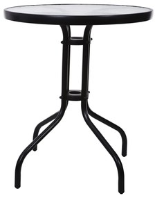 Zahradní stolek 60 cm černý