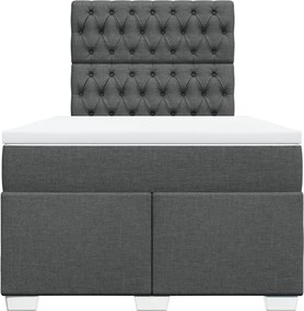Box spring postel s matrací tmavě šedá 120x190 cm textil 3292735