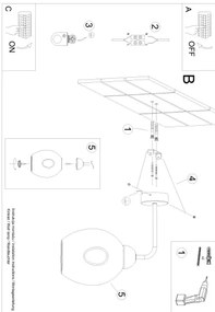 Sollux SL.1143 - Nástěnná lampa FILLAN 1xE27/60W/230V černá