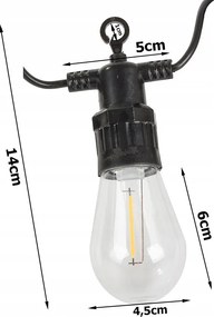 LED světelná zahradní girlanda LUCENT, 20 m