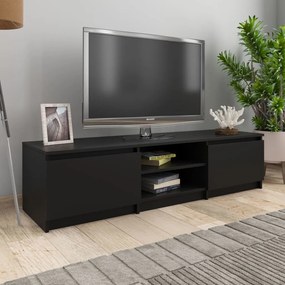 vidaXL TV stolek 140 x 40 x 35,5 cm dřevotříska [800648] Barva: Černá