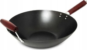 Pekingský wok z uhlíkové oceli s rukojetí 36 cm