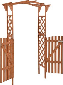 Pergola s brankou 116 x 40 x 204 cm masivní jedle 316389