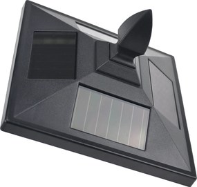 Outsunny Solární zahradní lucerna Lantern Path Light s LED 40 lumenů černá 18 x 18 x 160cm | Aosom