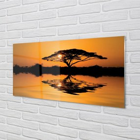 akrylový obraz Sunset tree 125x50 cm