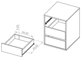 BONO m | kontejner do skříně | 44 cm | monastery