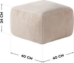 Sedací pytel s podnožkou COMFY 3.0 béžový