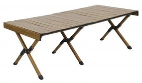 SUPPLIES VERA kempinkový, cateringový stůl 120 cm, dřevo-hliník v hnědé barvě