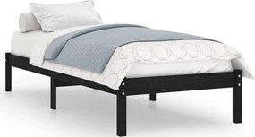 vidaXL Rám postele masivní borovice 90 x 190 cm UK Single [809986] Barva: Černá
