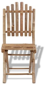 Skládací zahradní židle 2 ks bambusové - Default Title