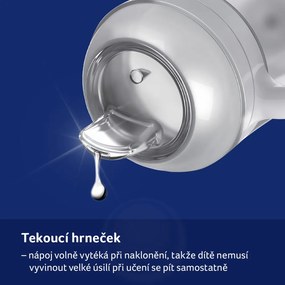 LOVI První hrneček s pítkem 150 ml modrý