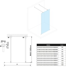 Polysan Esca sklo 116,7 x 210 cm kouřové matné ES1412