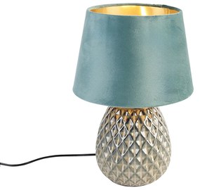 Klasická stolní lampa zelená 35 cm - Betty