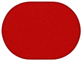 Vopi, Kusový koberec Eton červený ovál, 80x150, červená, ložnice