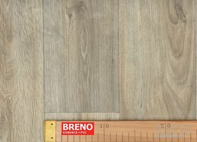 Breno PVC SUPERTEX Tavel 594 – šedohnědé dřevo, šíře 400 cm