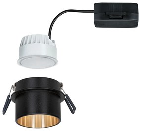 Paulmann 93378 LED Gil, bodovka v černo-zlaté úpravě, 1x6,5W LED 2700K tříkrokové stmívání, prům. 6,8cm, IP44