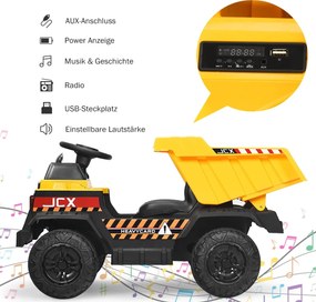 Costway 12 V dětský traktor s elektrickou zadní lopatou a dálkovým ovládáním
