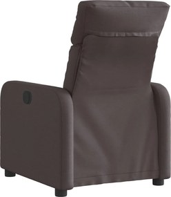 Elektrické polohovací křeslo tmavě hnědé textil 3206686