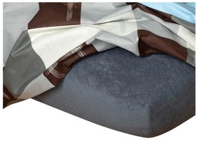 DADKA Froté prostěradlo tmavě šedé Rozměr 100x220x20