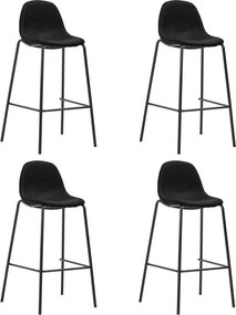 vidaXL Barové židle 4 ks textil [281538] Barva: Černá