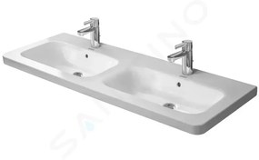 DURAVIT - DuraStyle Dvojumyvadlo nábytkové 1300x480 mm, s 1 otvorem pro baterie, s WonderGliss, alpská bílá (23381300001)