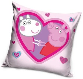 Carbotex Povlak na polštářek Prasátko Pepina a kamarádka Suzy 40x40 cm