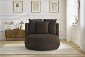 Hnědé sametové křeslo Cesar – Bobochic Paris