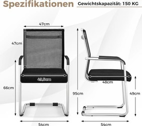 Costway Konzolové židle4Sada stohovatelných houpacích křesel s kovovou