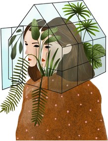 Martu Hlavajová | Greenhouse Rám: Černý, Velikost: 60 x 40 cm