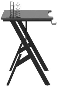 Petromila Herní stůl s nohami ve tvaru Y černý 90 x 60 x 75 cm