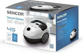 SENCOR SVC 45WH-EUE3 bílá / Sáčkový vysavač / 850 W / 1.5L / 79 dB / 7