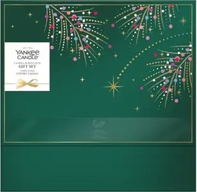 Yankee Candle Amber  Sandalwood / Dárková sada / Svíčka + difuzér 100