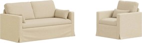 Set pohovek 2 ks Krémová textil 3407542
