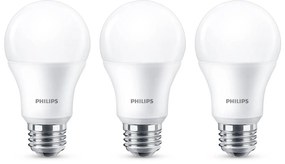 Philips E27 LED žárovka A60 8W 2700K matná set 3ks