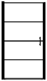vidaXL Marketos Sprchové dveře matné tvrzené sklo 91 x 195 cm černé