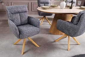 Designová otočná židle Maddison šedá / dub