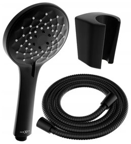 Mexen příslušenství - 1-bodový ruční sprchový set R-74, černá, 785746052-70