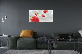 Obrazy na plátně jahodové mléko 120x60 cm