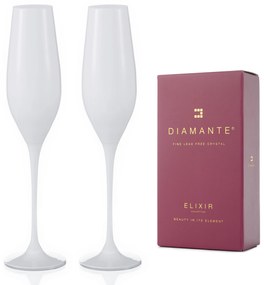 Diamante bílé sklenice na šampaňské Spirit 210 ml 2KS